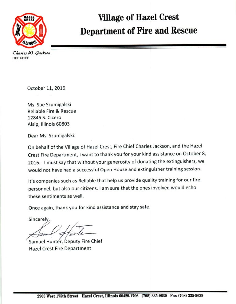 A Pleasant Thank You - Reliable Fire & Security